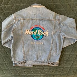 Hard Rock Cafe | Jackets & Coats | Vintage 9s Hard Rock Denim Jacket ...